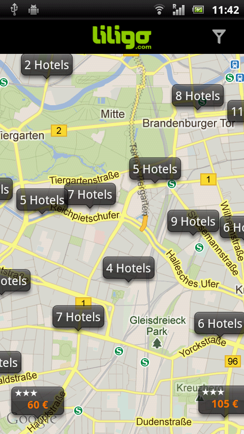 liligo.com präsentiert eine neue Version der Android-Applikation ...