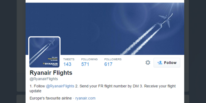 Ryanair twittert Flugstatus - Reisemagazin - LILIGO.com